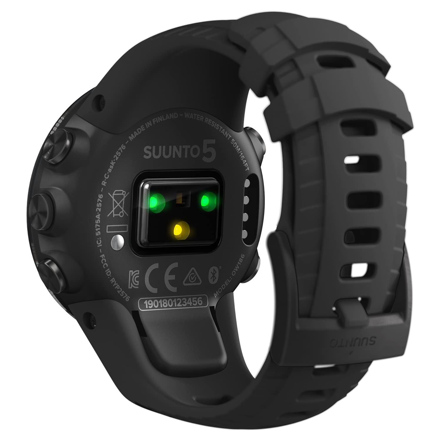 Suunto 5 Lightweight and Compact GPS Sports Watch with 24/7 Activity Tracking and Wrist-Based Heart Rate, All Black, One Size, Strap