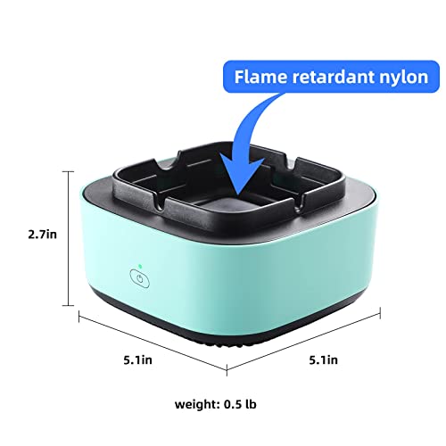 Rumia Smokeless Ashtrays for Cigarettes Indoor,2 in 1 Aromatherapy Multifunctional Negative Ion Air Fresher for Home,Office,Outdoor-Green5