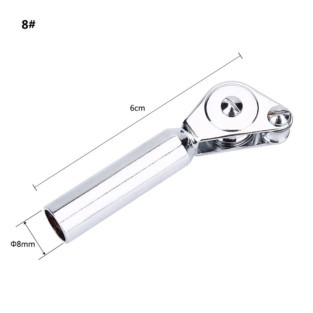 Vbestlife Fishing Roller Guide Tip Top Fishing Pole Rod - Stainless Steel Roller Rod Tip Guide Sea Boat Fishing Trolling Tackle Accessory Silver (8#)