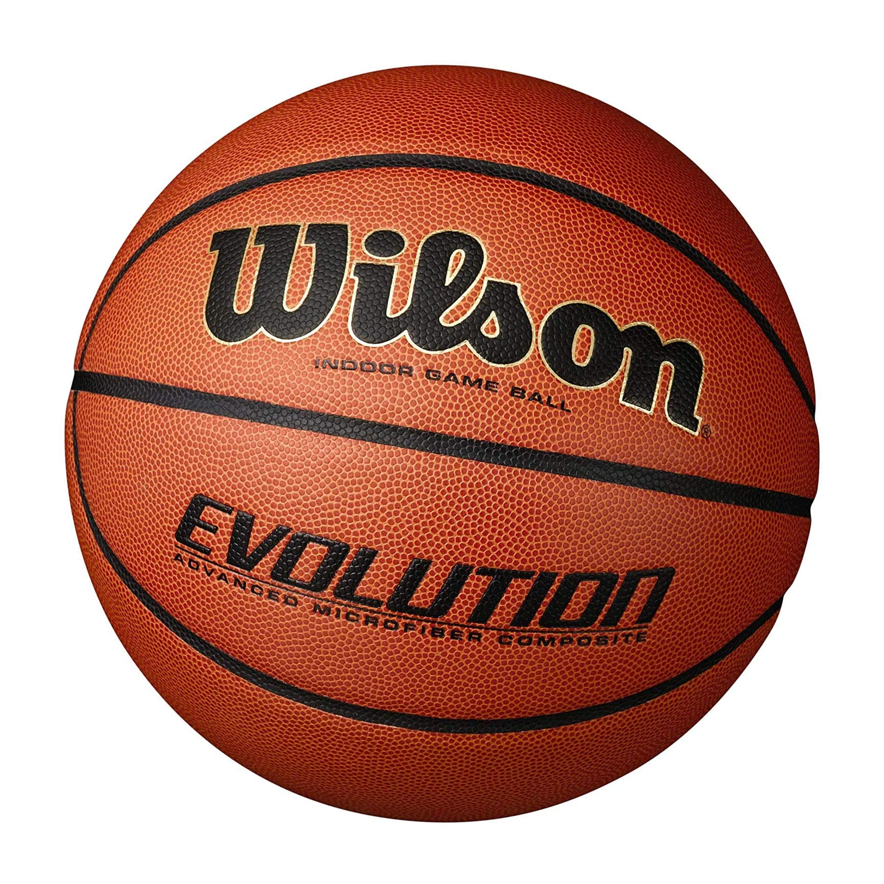 Wilson Evolution Game Basketball, Black, Official Size - 29.5" - 2 Pack