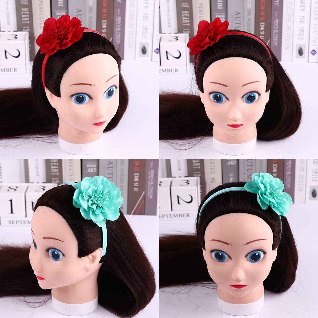 XIMA 10pcs Chiffon Flower Girls Headbands for Kids Children Teens toddlers Hair AccessoriesâŚ