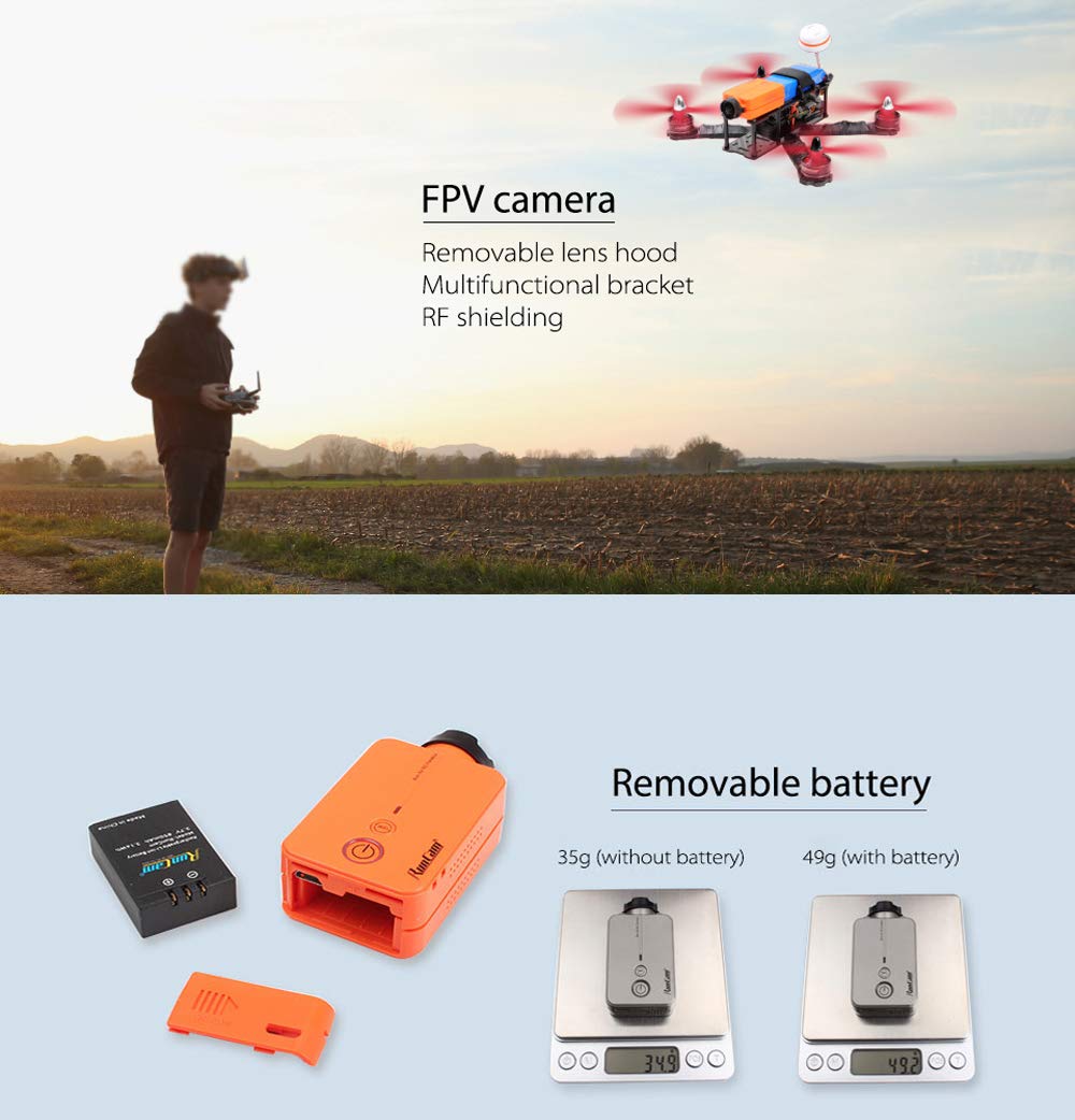 RunCam 2 FPV Camera 1080P HD Action Camera for FPV RC Plane Drone-with 32GB SD Card