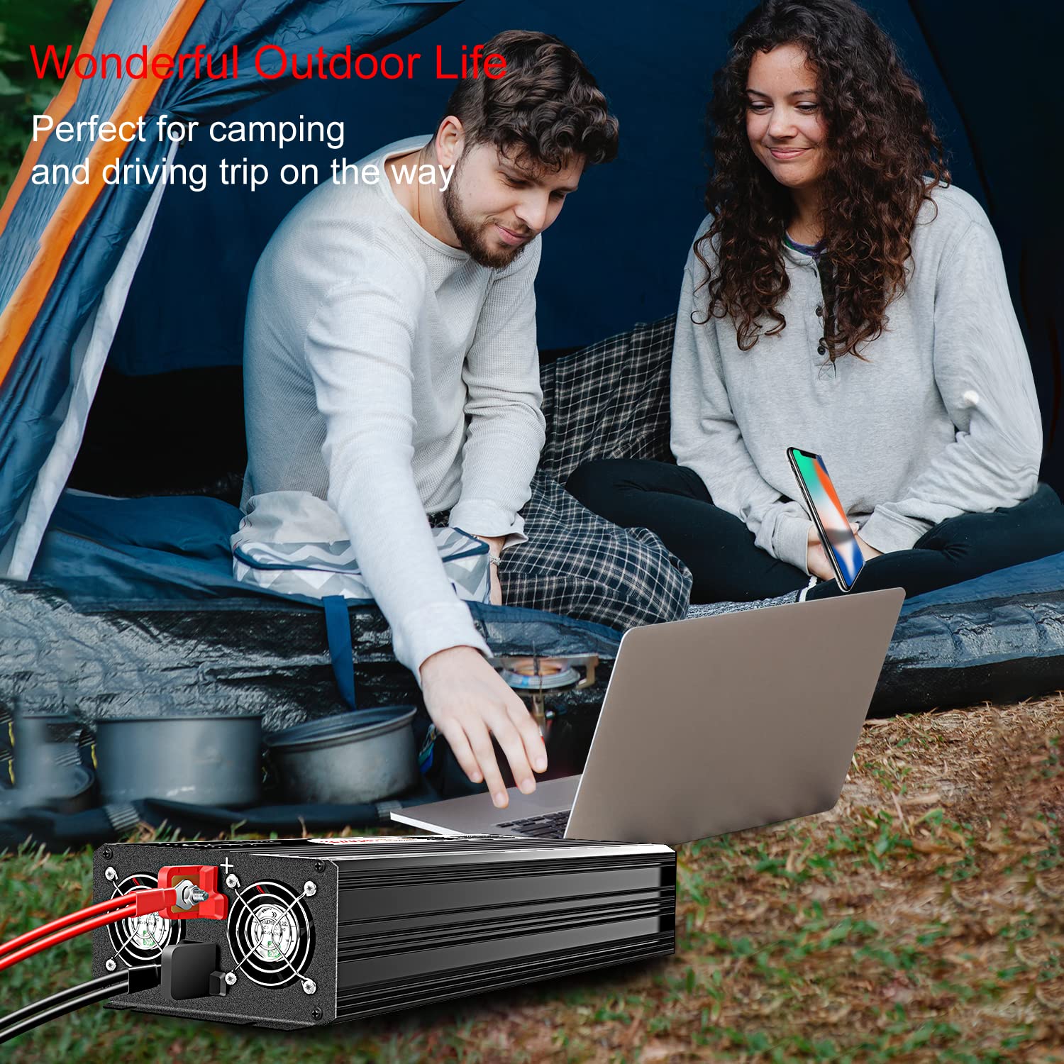 XIJIA 3000W (Peak 6000W) Pure Sine Wave Power Inverter DC 12V to AC 120V 60HZ Solar Converter for Home Use car Remote Control (DC12V (Range 10V-15V) 3000W)