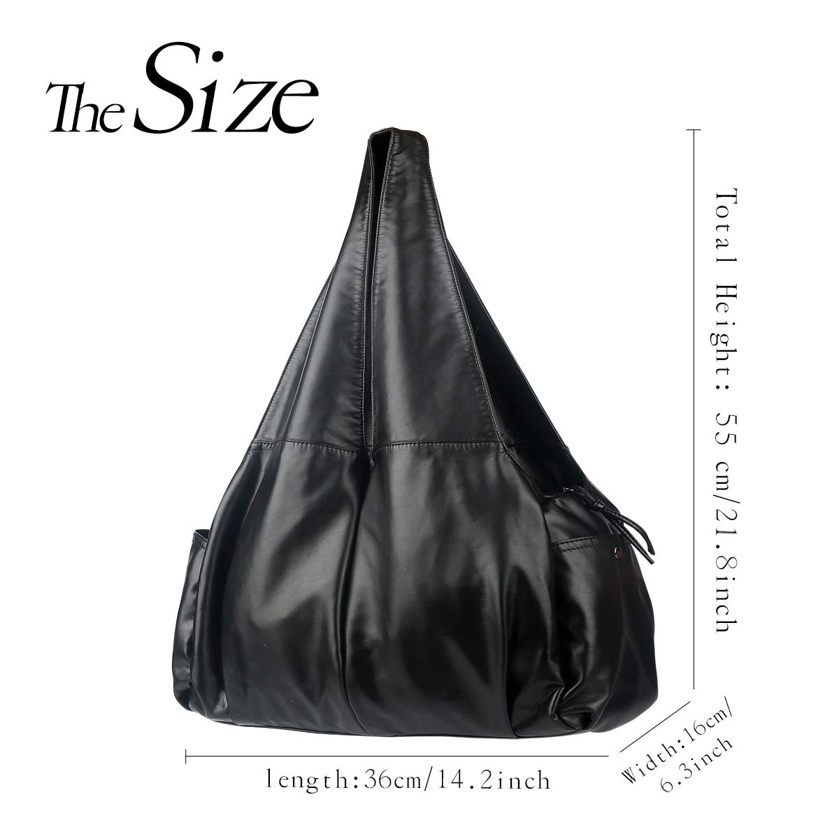 XMRSOY Handbag For Women,Large Slouchy Hobo Bag Soft Washed PU Leather Purse Amazing Multi Pocket Totes (Brown)