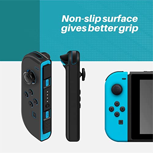 TNP Joycon Case for Nintendo Switch - Silicone Joy Con Case for Nintendo Switch & Switch OLED - Protective Switch Controller Case Cover with Thumb Grip Caps for Nintendo Switch Joycon (Raccoon)