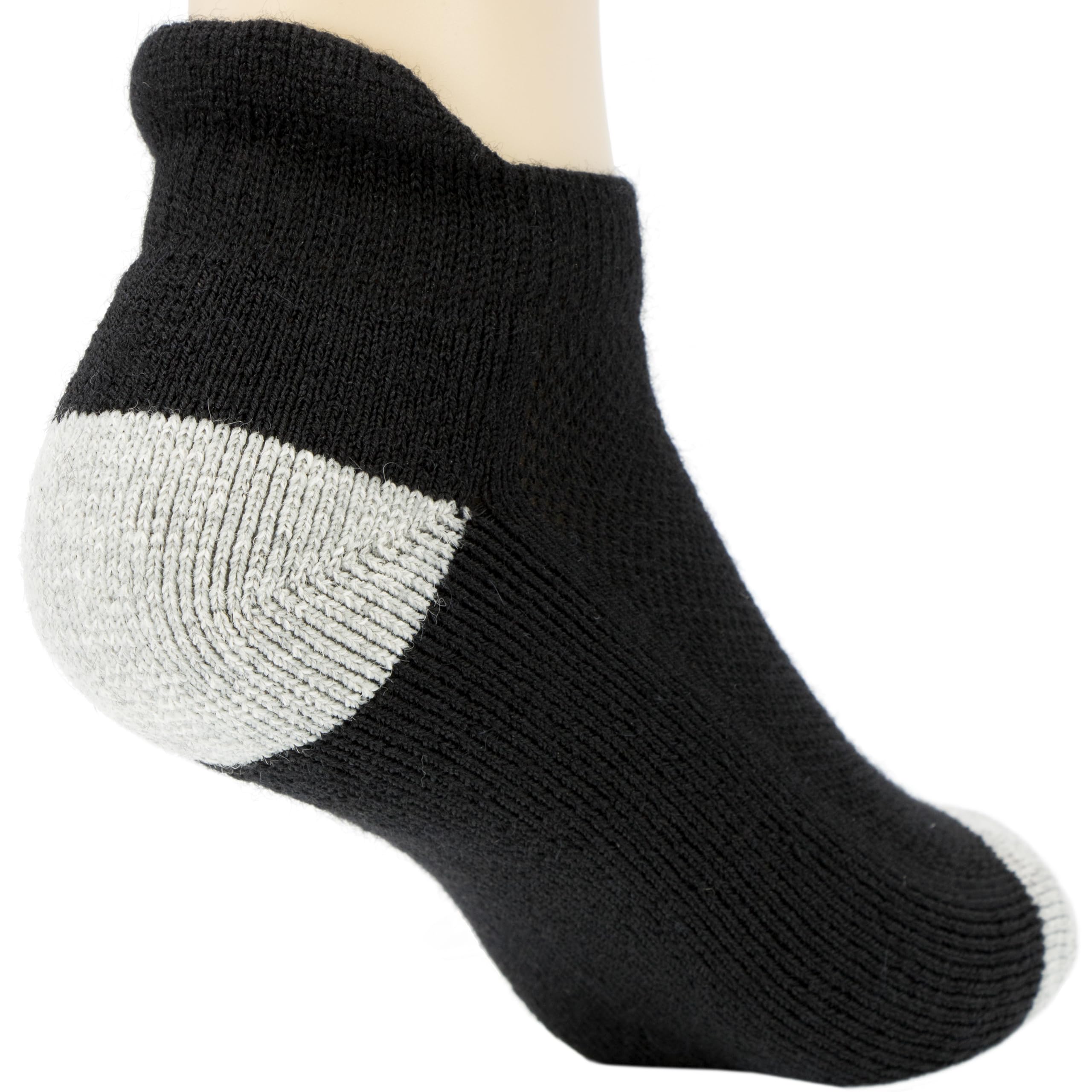 Running Alpaca Socks Aloe Infused - Black/Light Grey, Small/Medium Unisex