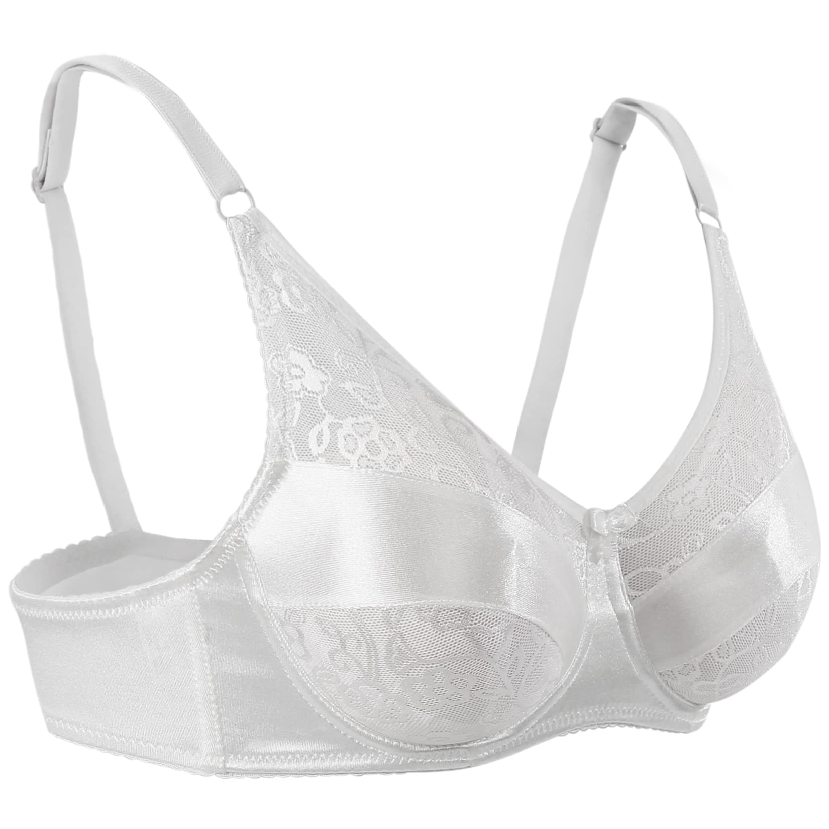 Windsleeping Breast Forms Pocket Bra for Prosthesis Women Mastectomy Crossdressers White