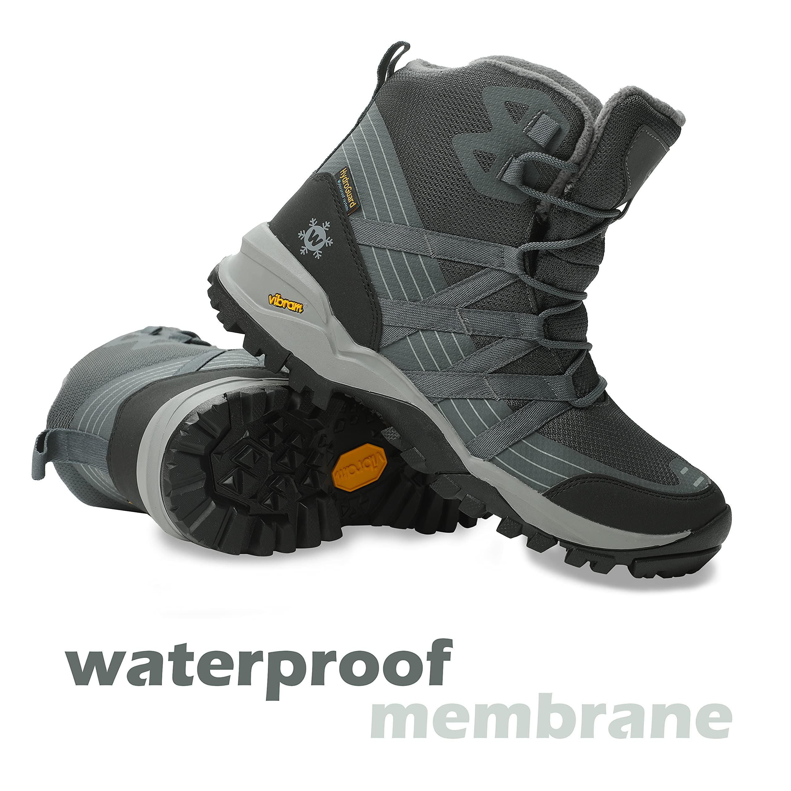 wantdo Women's Waterproof Hiking Boots Non-Slip Work Boots Comfortable Outdoor Ankle Boots Arch Support