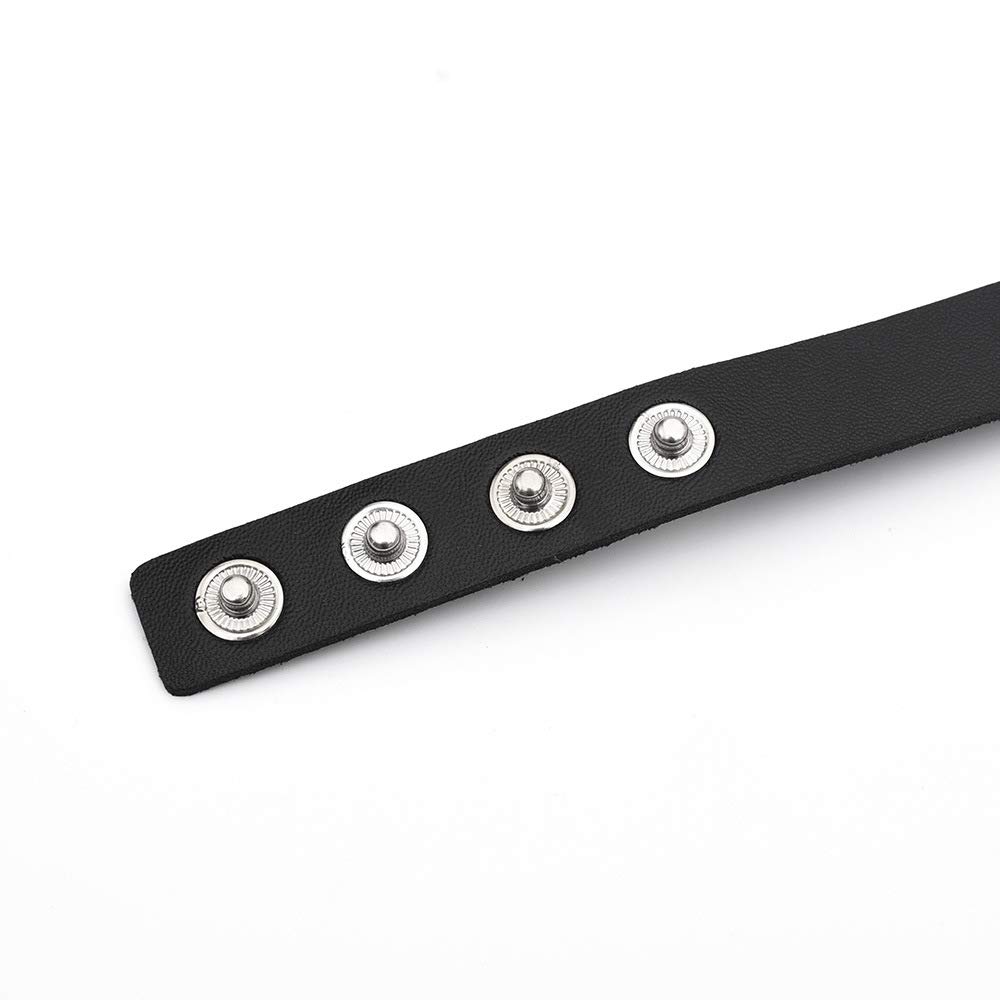 YA-LIDS Choker Collar for Women Girls, Adjustable Rock Punk Choker Collar Necklace (Black+Pink)