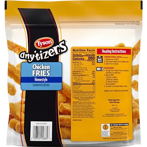 Tyson Any'Tizers Homestyle Chicken Fries, 28.05 Oz
