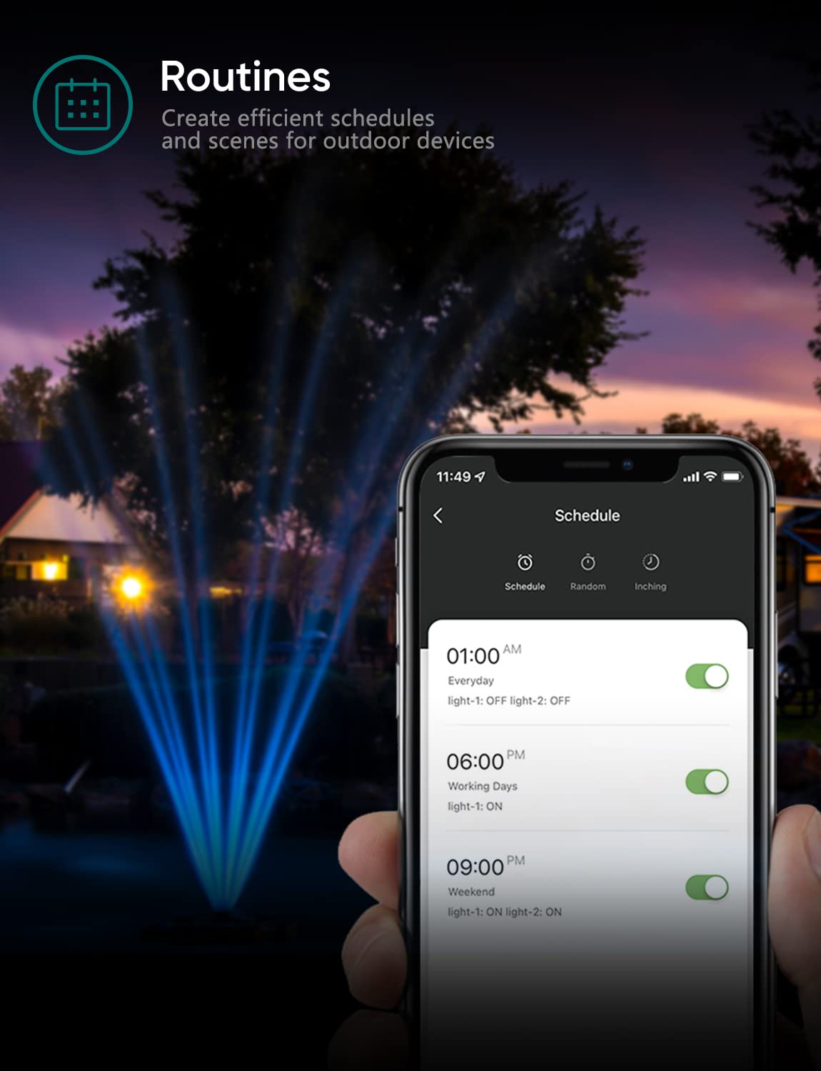 TREATLIFE Outdoor Smart Plug, HomeKit Outdoor Plug with 2 Individual Control Outlets, IP64 for Outdoor String Lights, Compatible with Siri, Alexa, Google Home, 2.4GHz WiFi Only, Remote Control, Timer