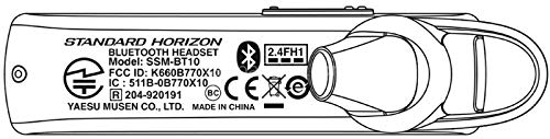 Yaesu Standard Horizon SSM-BT10 Bluetooth Headset for FT3DR and Select Yaesu and Standard Horizon Models