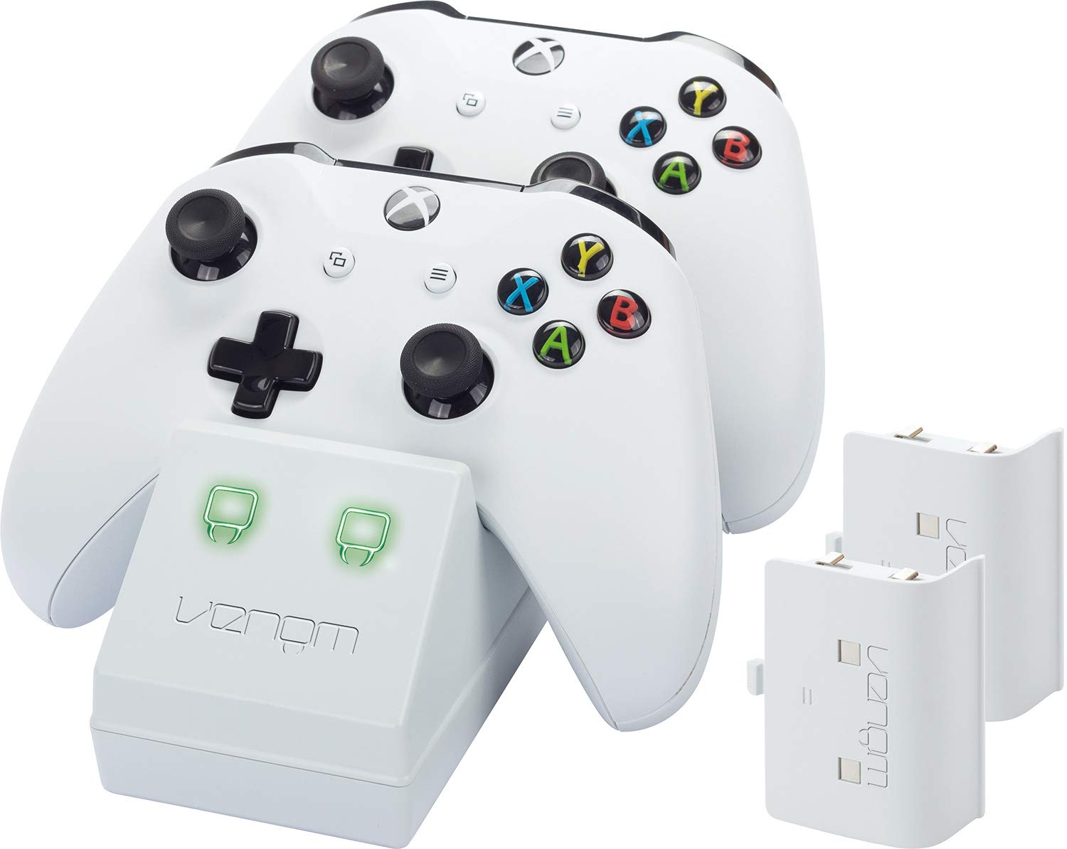 Venom Xbox One Twin Docking Station with 2 x Rechargeable Battery Packs: White Xbox One