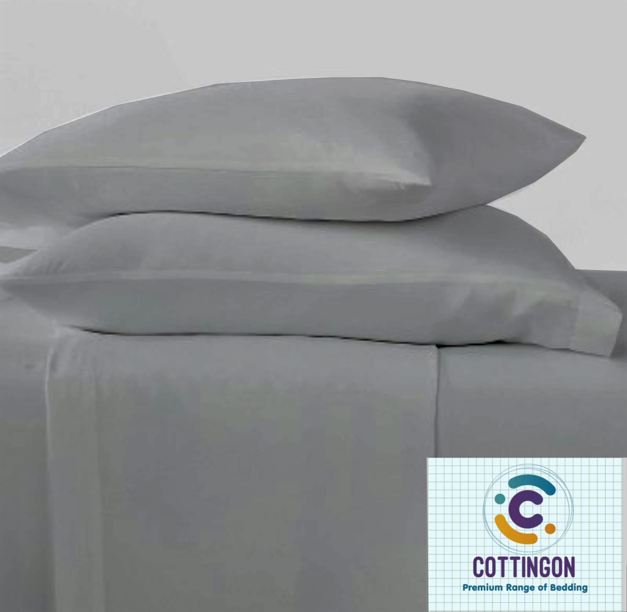 Split King Sheet Sets Dual Adjustable King Bed Sheets,Split King XL Sheets Sets for Adjustable Bed,Split Twin Xl Sheets Sets for King Adjustable Bed 15-18"Drop,Split King Sheet Set-Light Grey