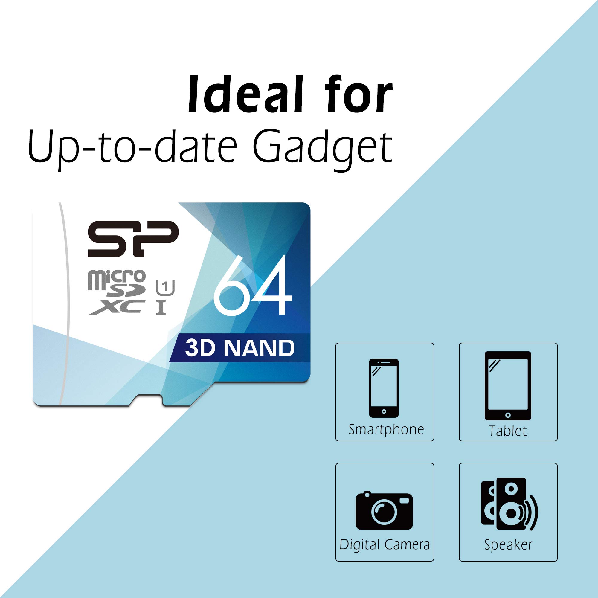 Silicon Power 64GB Dual Pack High Speed MicroSD Card with Adapter