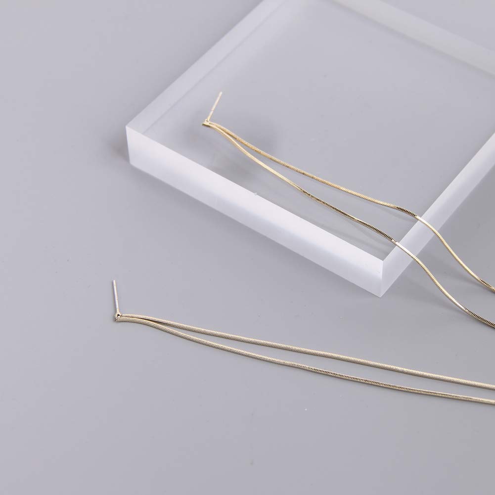 YESLADY Long Sleek Tassel Chain Shoulder Duster Drop Dangle Earrings for Women Girls