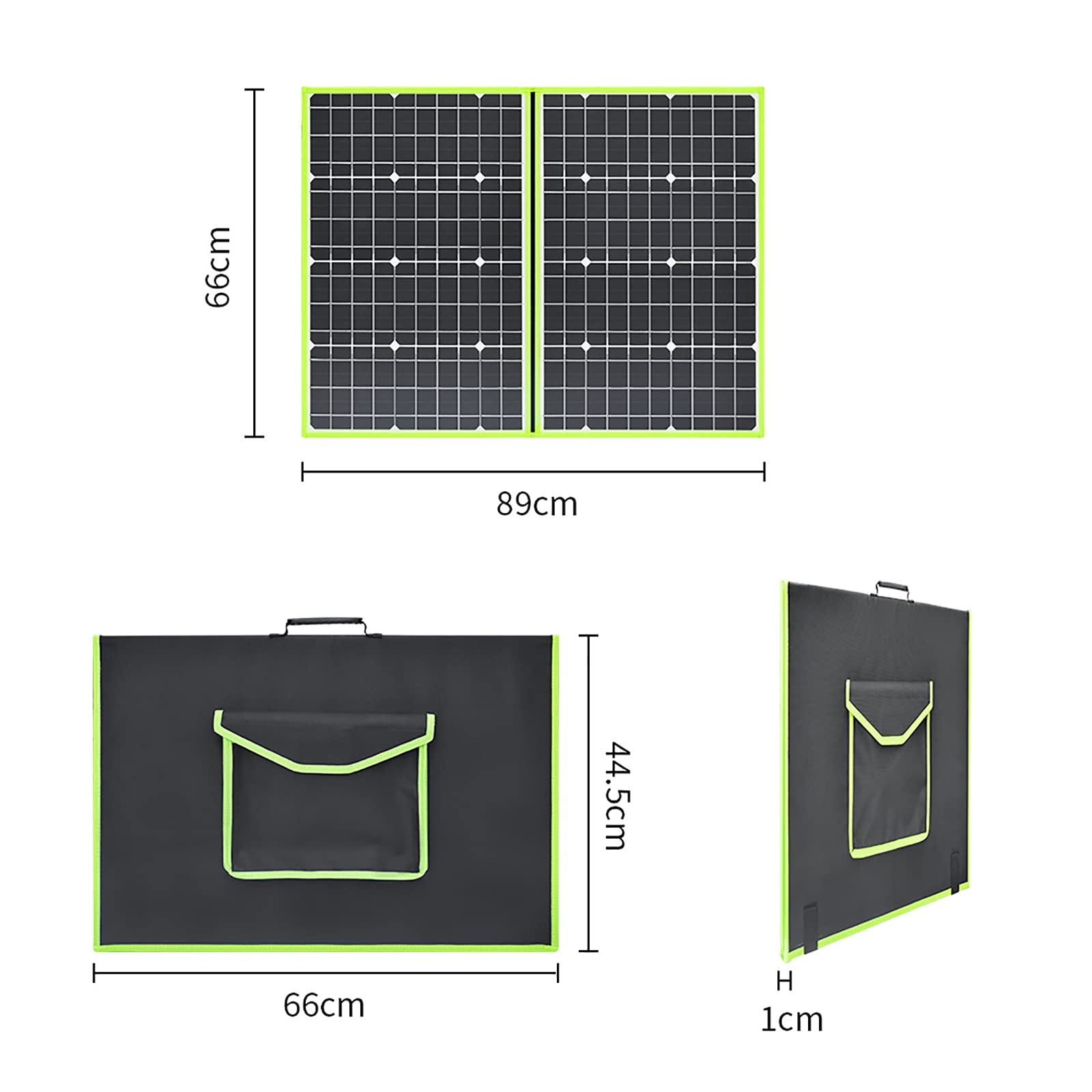 YUANFENGPOWER 100W 12V Foldable Solar Panels Kit Portable Solar Charge with 10A Controller for 12v/24v Battery, Camping, Travel RV Outdoor