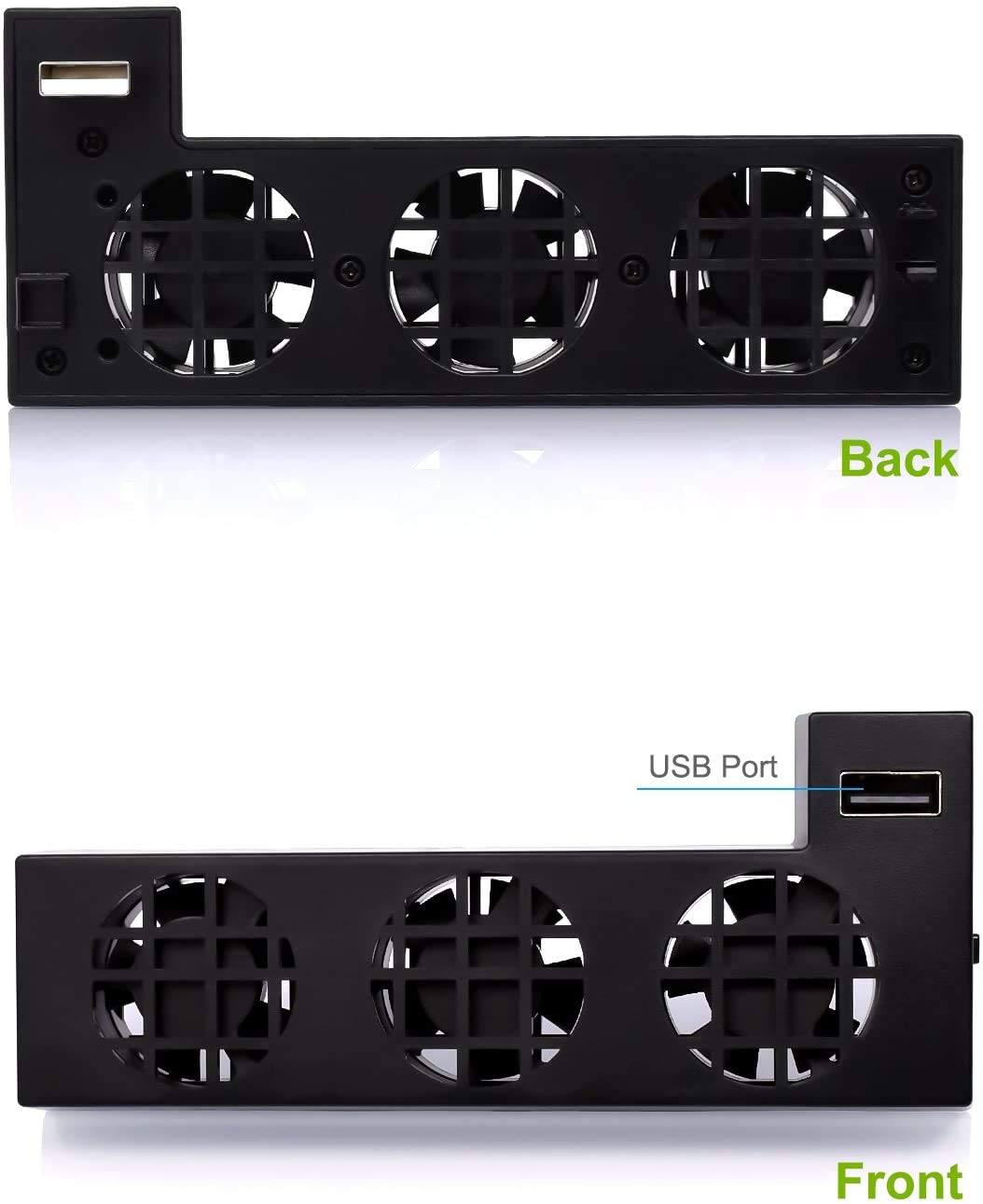 USB Cooling fan Compatible with Xbox One X Console, Cooling System Compatible with Xbox One X with 3 Cooling Fans and 2.0 USB Port - Only Compatible with Xbox one X