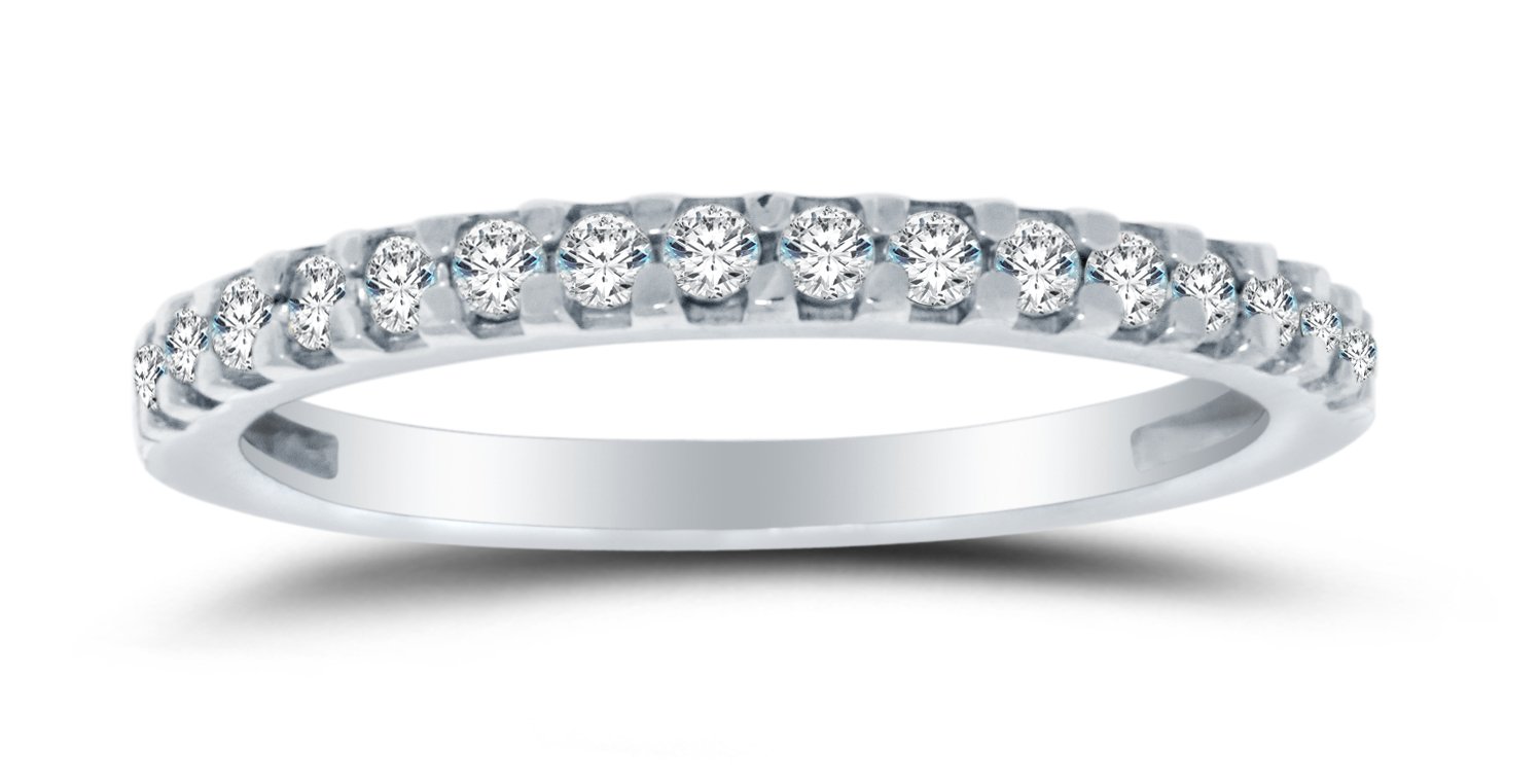 Size 4 - Solid 14k White Gold CZ Cubic Zirconia Halo Bridal Engagement Ring w/Matching Wedding Band Two Ring Set - Round Brilliant Cut Solitaire with Baguette Side Stones (2.75cttw., 1.0ct. Center)