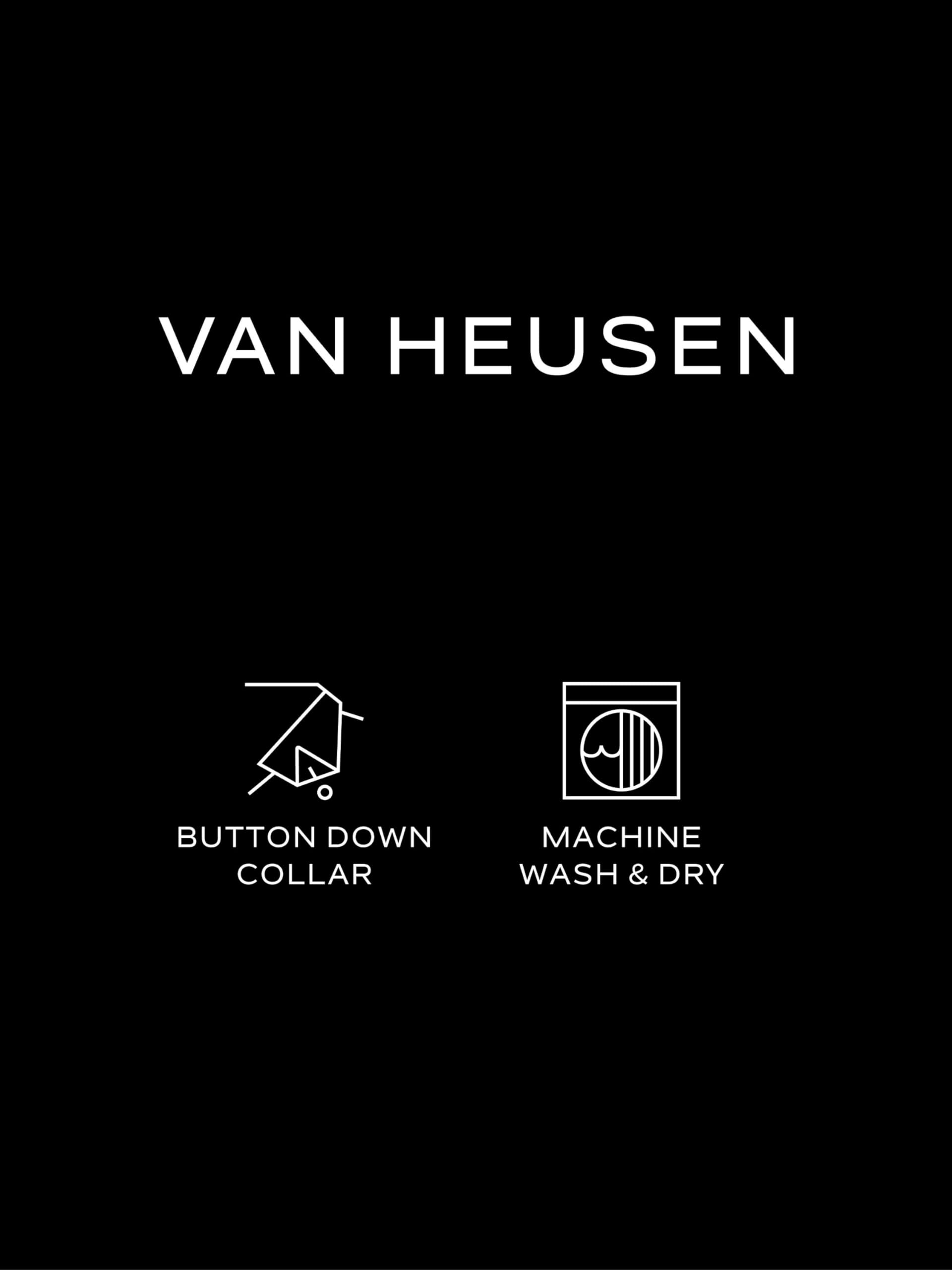 Van Heusen Men's Long Sleeve Oxford Dress Shirt, Blue, X-Large