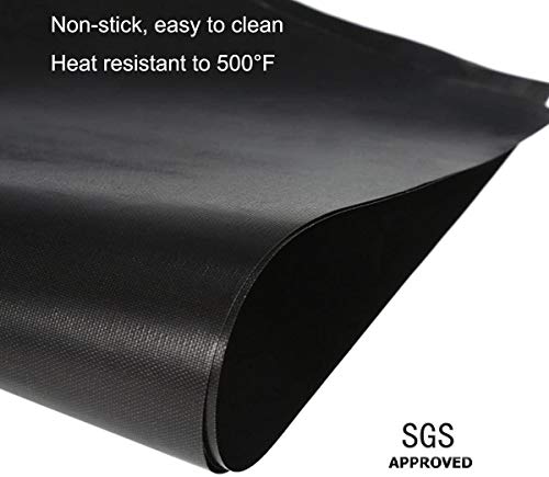 Stove Burner Covers - Gas Stove Protectors Black 0.2mm Double Thickness, Reusable, Non-Stick, Fast Clean Liners for Kitchen/Cooking. Stove top Covers Gas Burners Size 10.6" x 10.6" BPA Free(8 Packs)