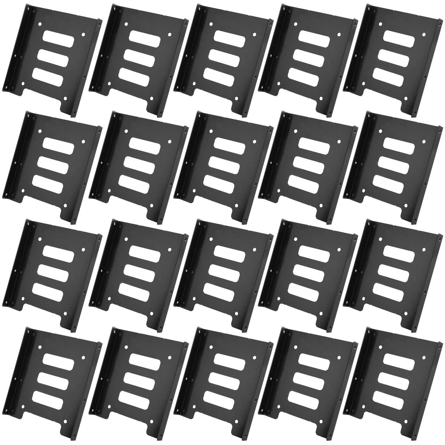 Spofit 2.5 to 3.5 HDD/SSD Mounting Bracket Hard Drive Holder Single Drive 2.5 to 3.5 Adapter (20 Pack)