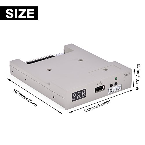 USB Emulator,SFRM72-FU-DL USB Floppy Drive Emulator,34 Pin Floppy Driver Interface, 5V DC 4 Pin Power Plug,720KB Built-in Flash Memory, with FAT12 Format