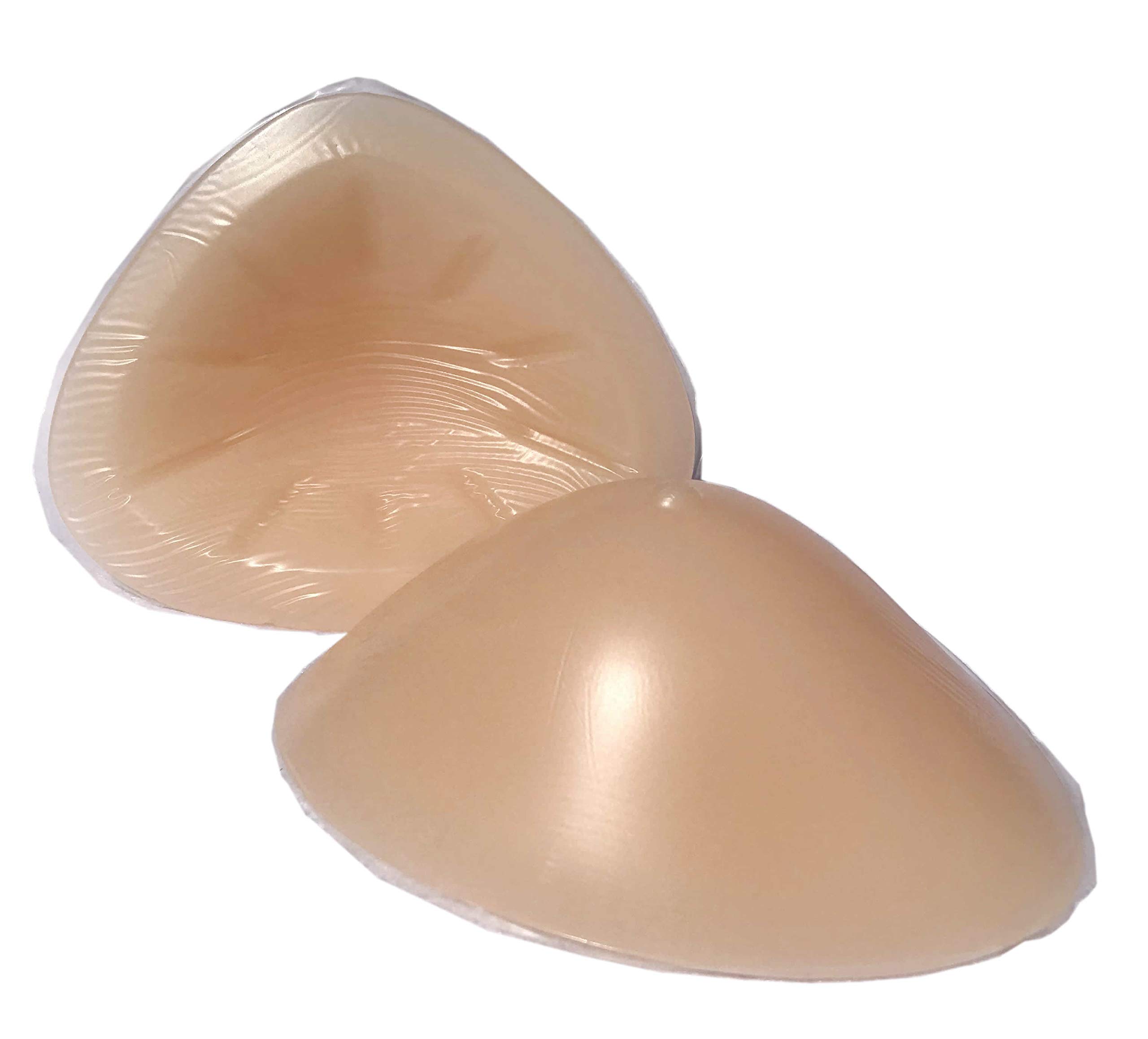 Silicone Breast Form Woman Mastectomy Prosthesis Bra Enhancer Inserts 1 Pair (1000g/Pair (D Cup)) Beige