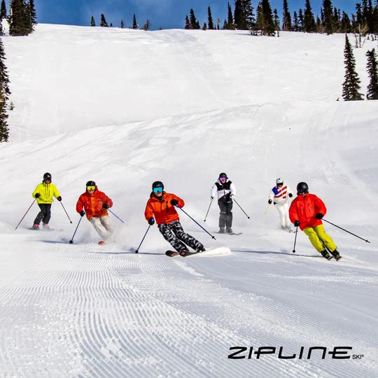 Ski Poles Graphite Carbon Composite - Zipline Lollipop U.S. Ski Team Official Supplier (Gray Carbon, 46" in./117 cm)