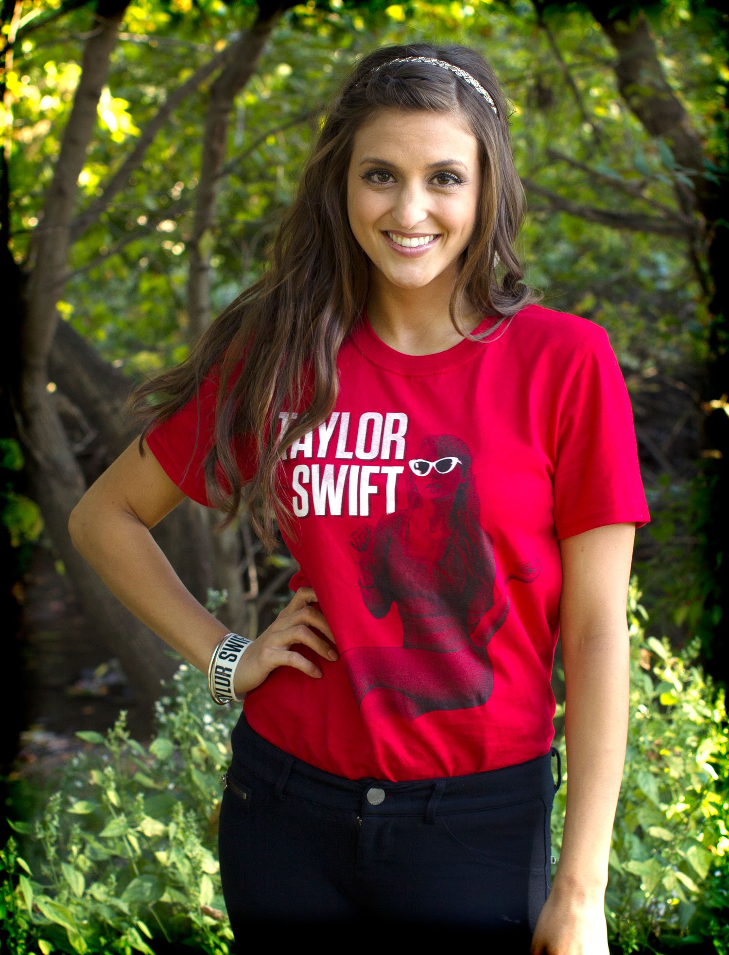 Taylor Swift Grey "RED" Rubber Bracelet
