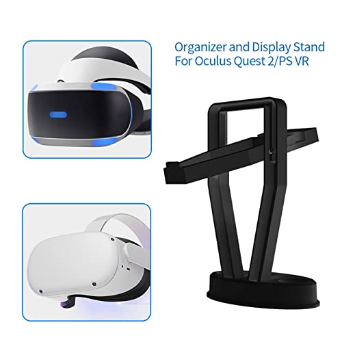 YPeng VR Stand for Oculus Quest 2 Headset and Controller Display Holder Mount Station, More Stable Base Customized Stable Virtual Reality Touch Controllers Accessories Compatible with for PS VR