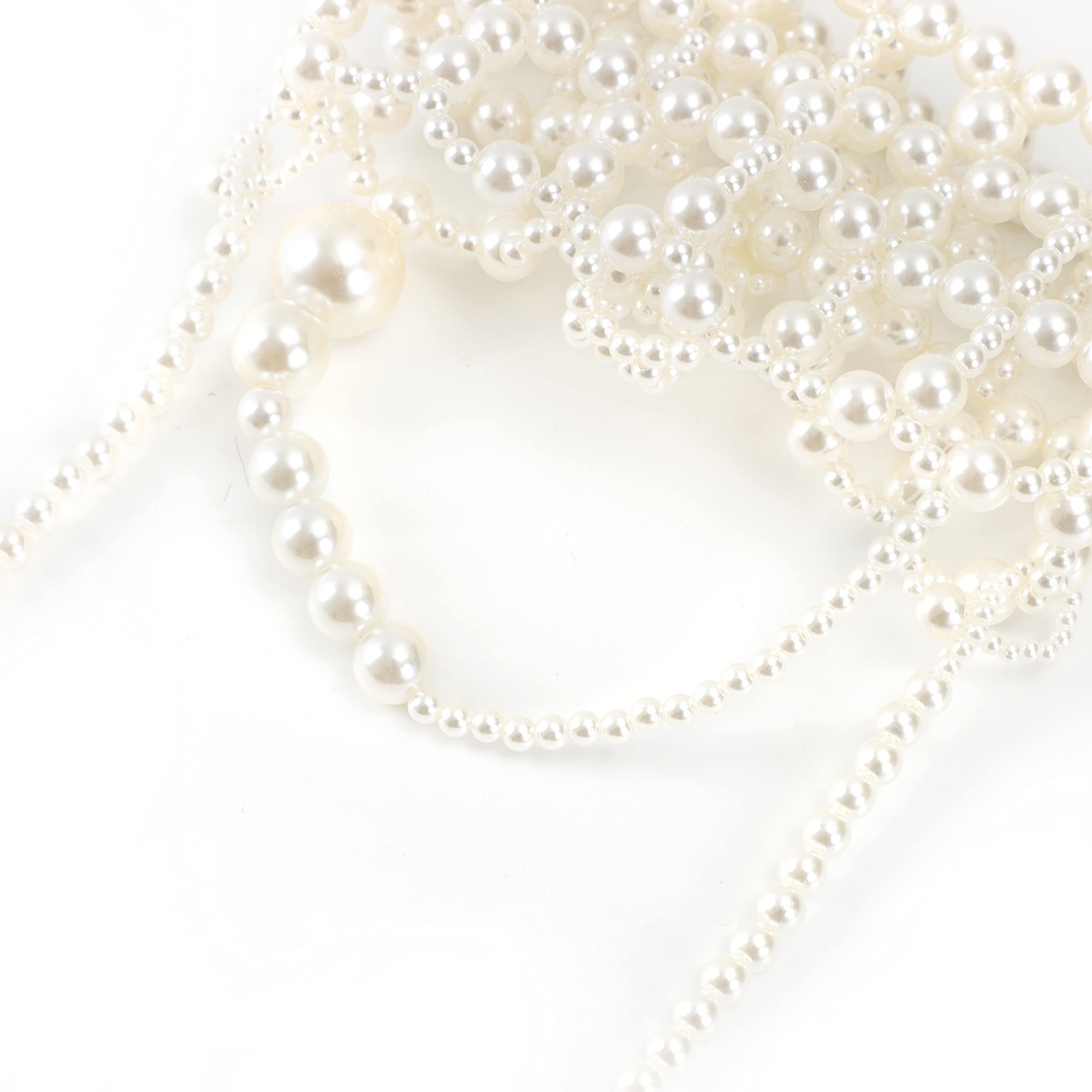 YUSHINY Women Acrylic Pearl Beaded Handmade Crossbody Hollow Evening Cellphone Bag