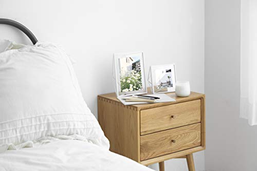 Umbra 313015-660 , White Prisma 5x7 Picture Frame for Desktop or Wall, Holds One 5βx7β Photo, 5 by 7-Inch