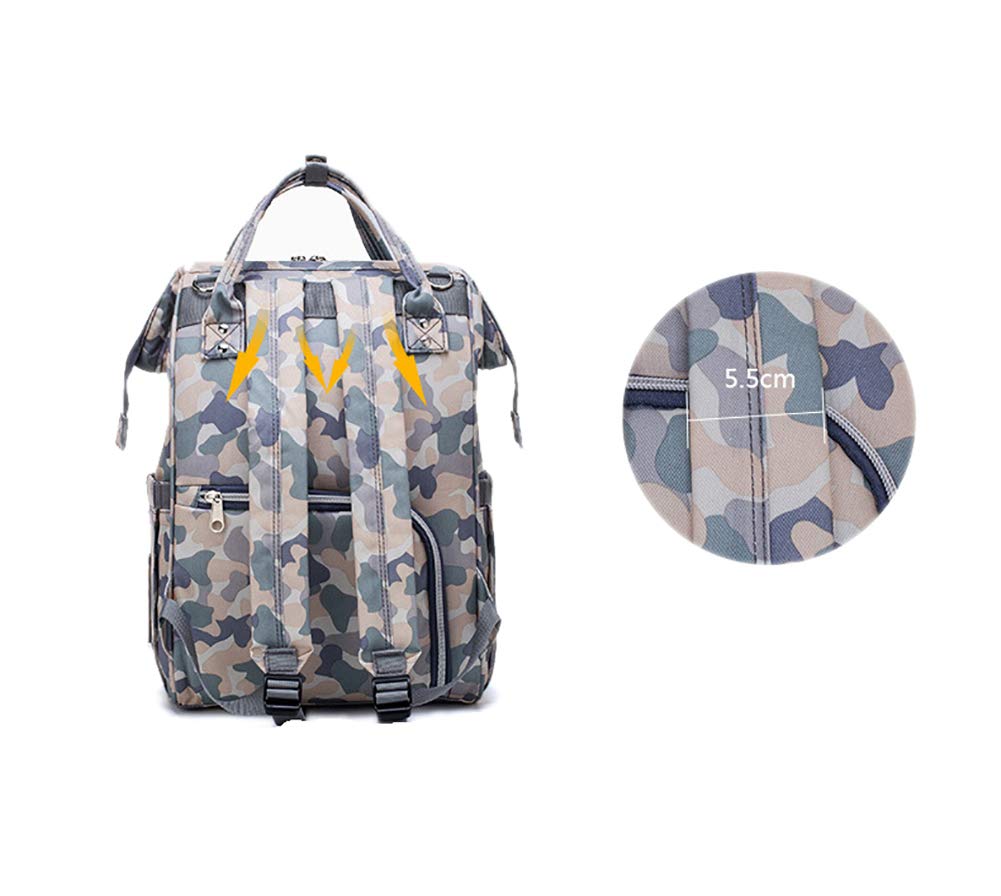 Starte Camo Diaper Bag Backpack, Large Multifunction Waterproof Travel Backpacks for Mom/Dad with Insulated Pockets&Stroller Straps,Durable Maternity Baby Nappy Bags