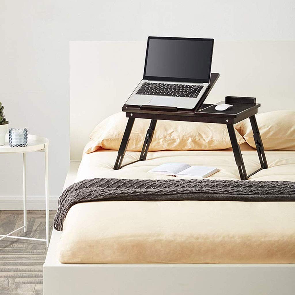 SCKTFS Wood Folding Computer Desk, Lap Desk Bed Desk for Laptop Adjustable Laptop Stand for Bed, Writing Desk, Lap Desk, Wood