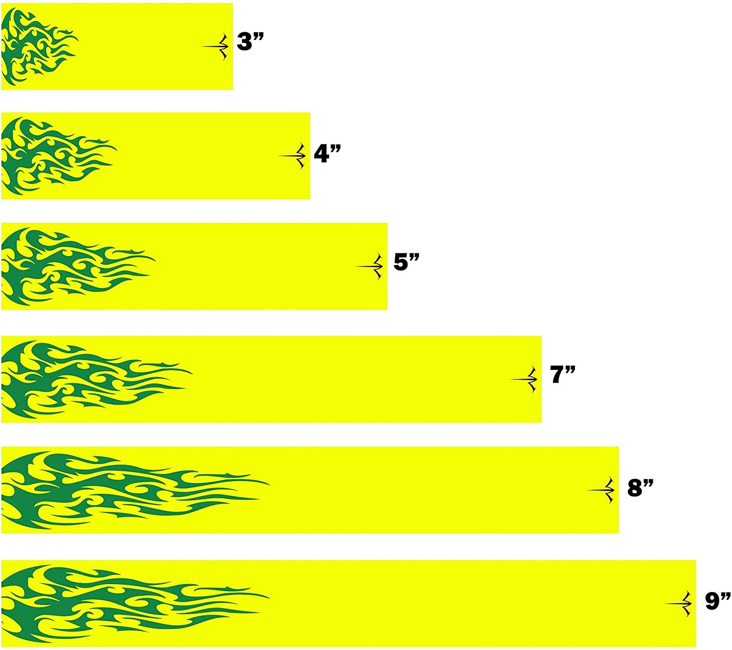 White Water Archery Tribal Flames 1 Fluorescent Neon Yellow Green Flames Arrow Wraps 15 Pc (5, 1)