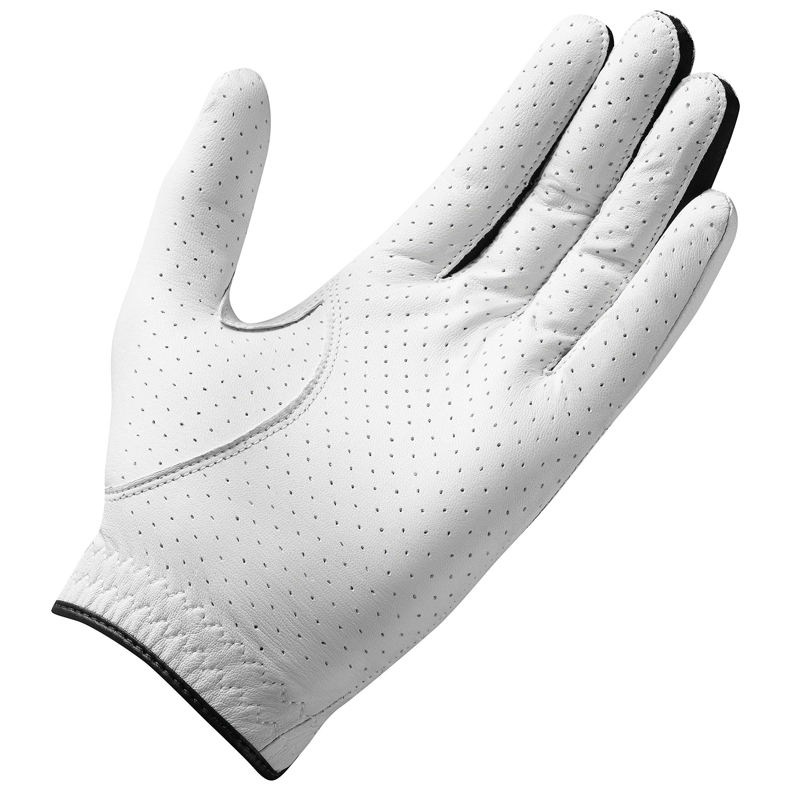 TaylorMade 2018 Men's Stratus All Leather Golf Glove, Cadet X-Large,White/Black