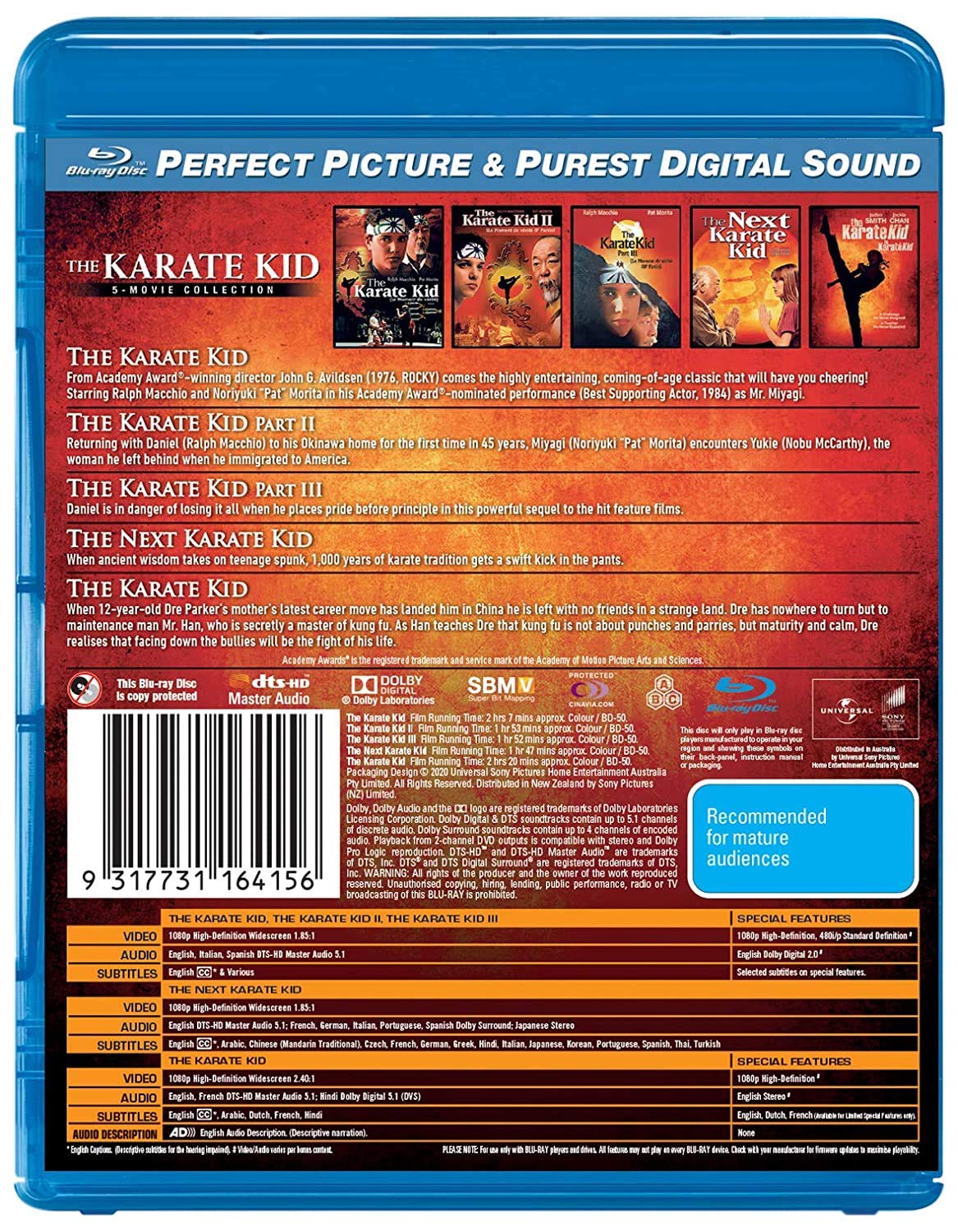 The Karate Kid 5-Movie Collection (The Karate Kid / The Karate Kid (Part 2) / The Karate Kid (Part 3) / The Next Karate Kid / Karate Kid)