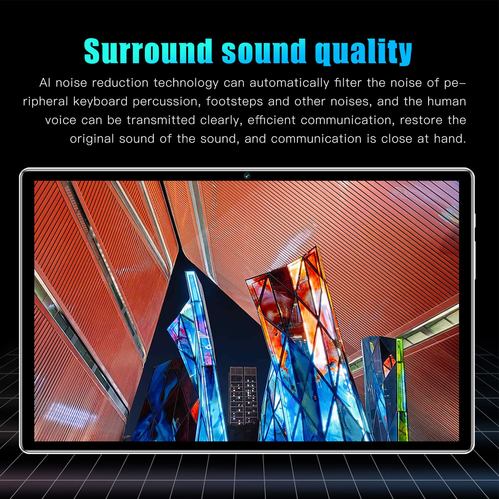 Zunate 256GB 10.1in Tablet for Android11, 10 Inch 1920x1200 FHD, 8GB RAM Octa Cores, 5800mAh Fast Charge, 13MP Dual Camera, 2.4G/5G WiFi, Slim Computer Tablets (US Plug)