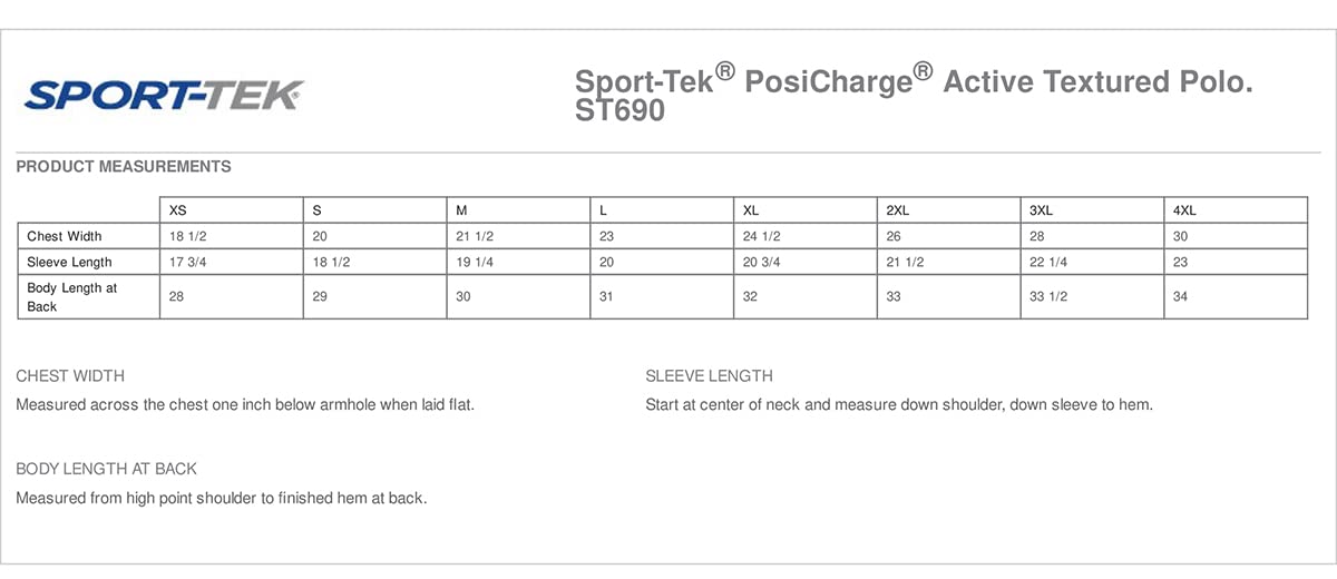 SPORT-TEK Mens PosiCharge Active Textured Polo, Medium, True Royal