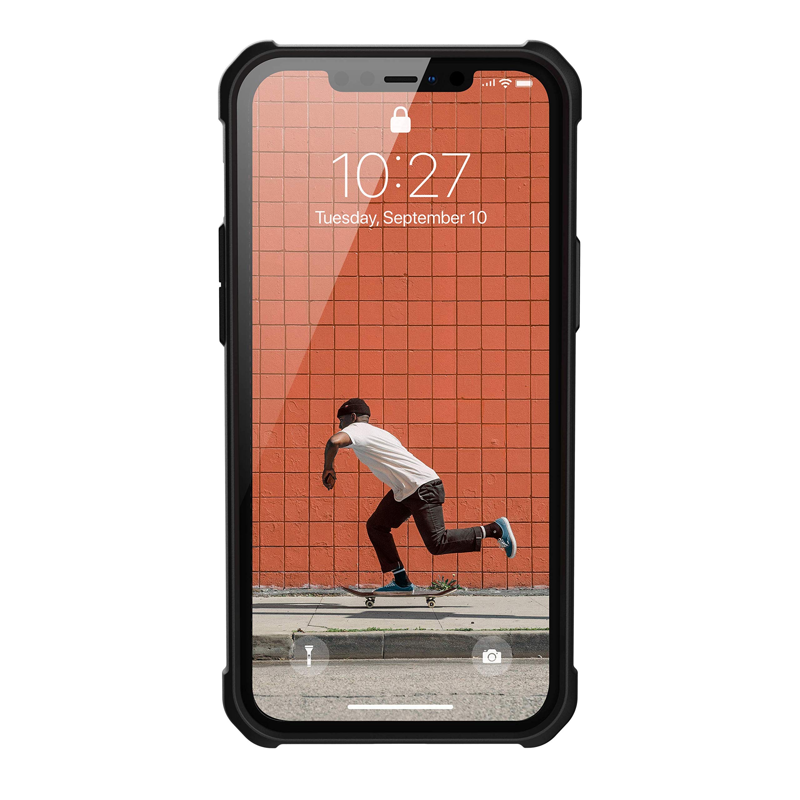 URBAN ARMOR GEAR UAG Designed for iPhone 12 Pro Max Case [6.7-inch screen] Feather-Light Heavy Duty Shockproof Slim Rugged Metropolis LT. Protective Cover, Supple Italian Leather LTHR ARMR Black