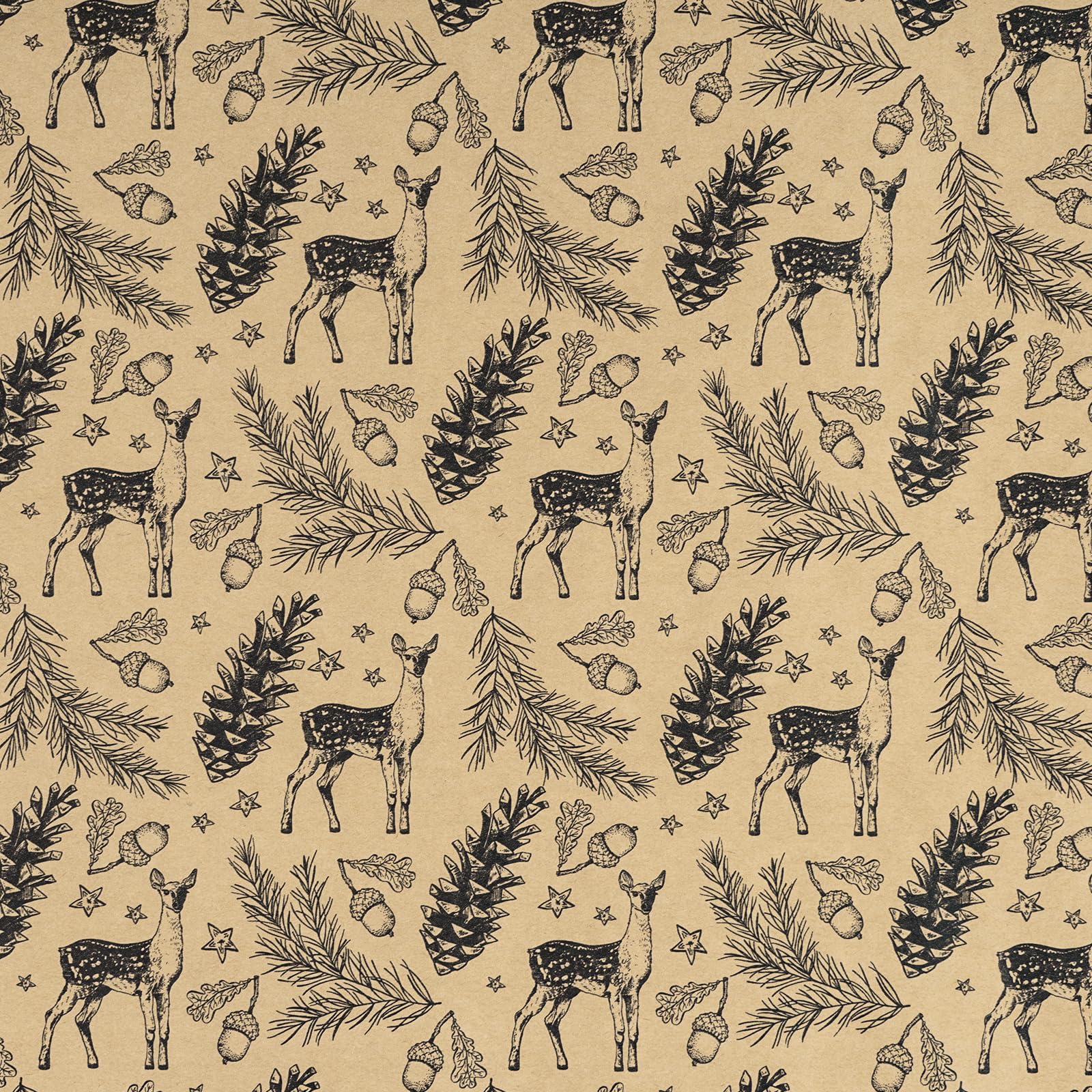 RUSPEPA Kraft Hanukkah Wrapping Paper Roll - Mini Roll - Menorah Design for Holiday Gift Wrap - 17 Inches X 32.8 Feet