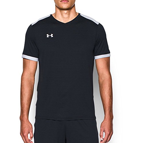 Under Armour Men's Threadborne Match Jersey, Black (001)/White, Small