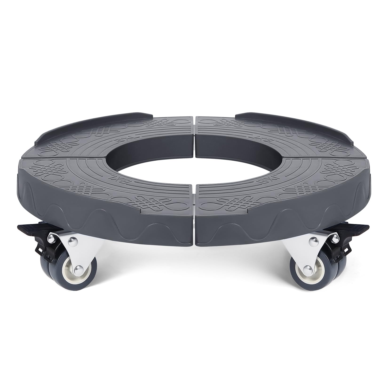 W B D WEIBIDA Trash Can Dolly Adjustable 15-19 Inch Round Dolly with Wheels Heavy Duty Trash Can Roller Base Large Bucket Dolly Multi Functional Drum Dolly Rolling Keg Dolly Cart