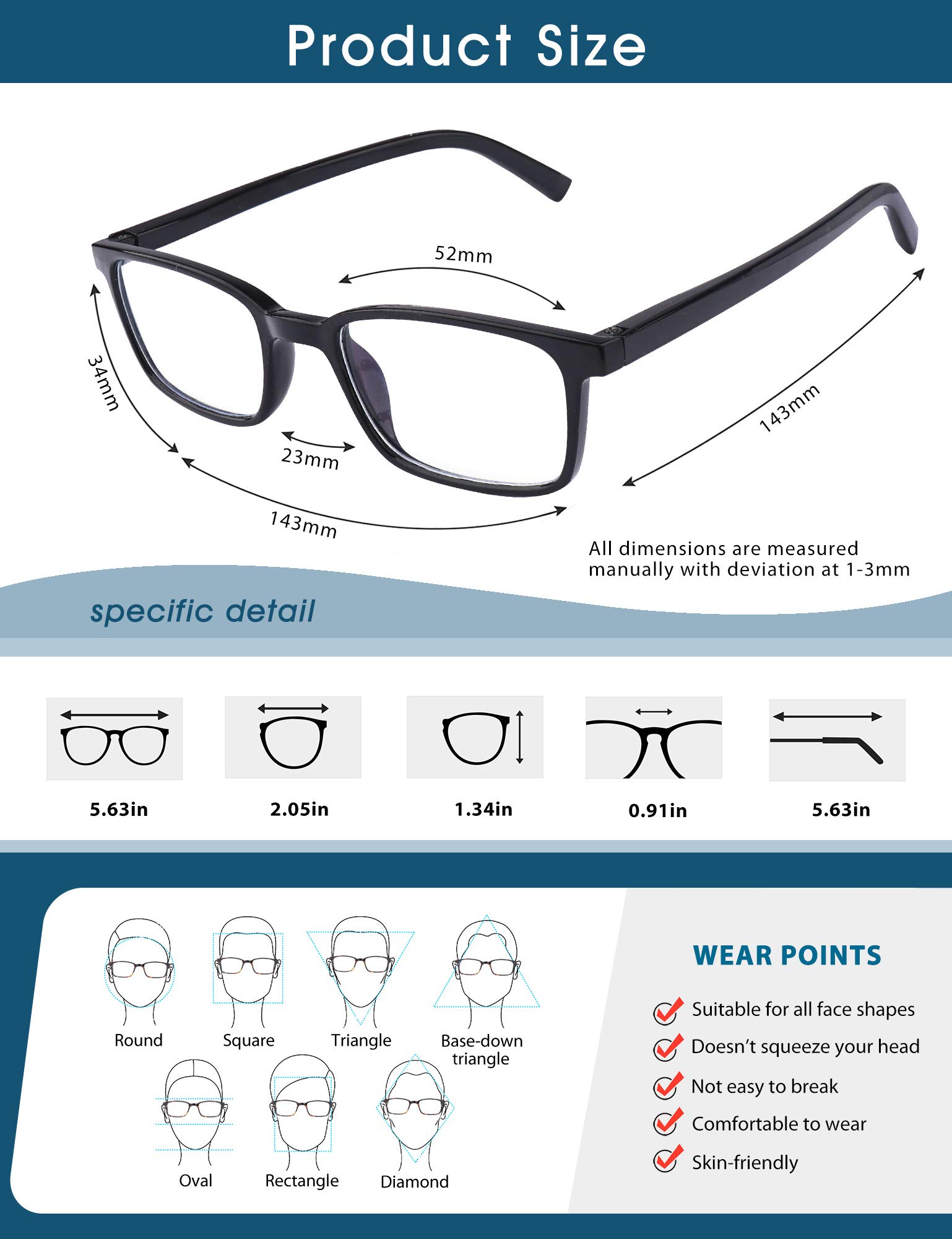 zingfocal Blue Light Blocking Glasses 2 Pack Square Computer Game Eyeglasses for Women Men Anti Eyestrain Headache Reading Glasses Non Prescription (Black+Transparent)
