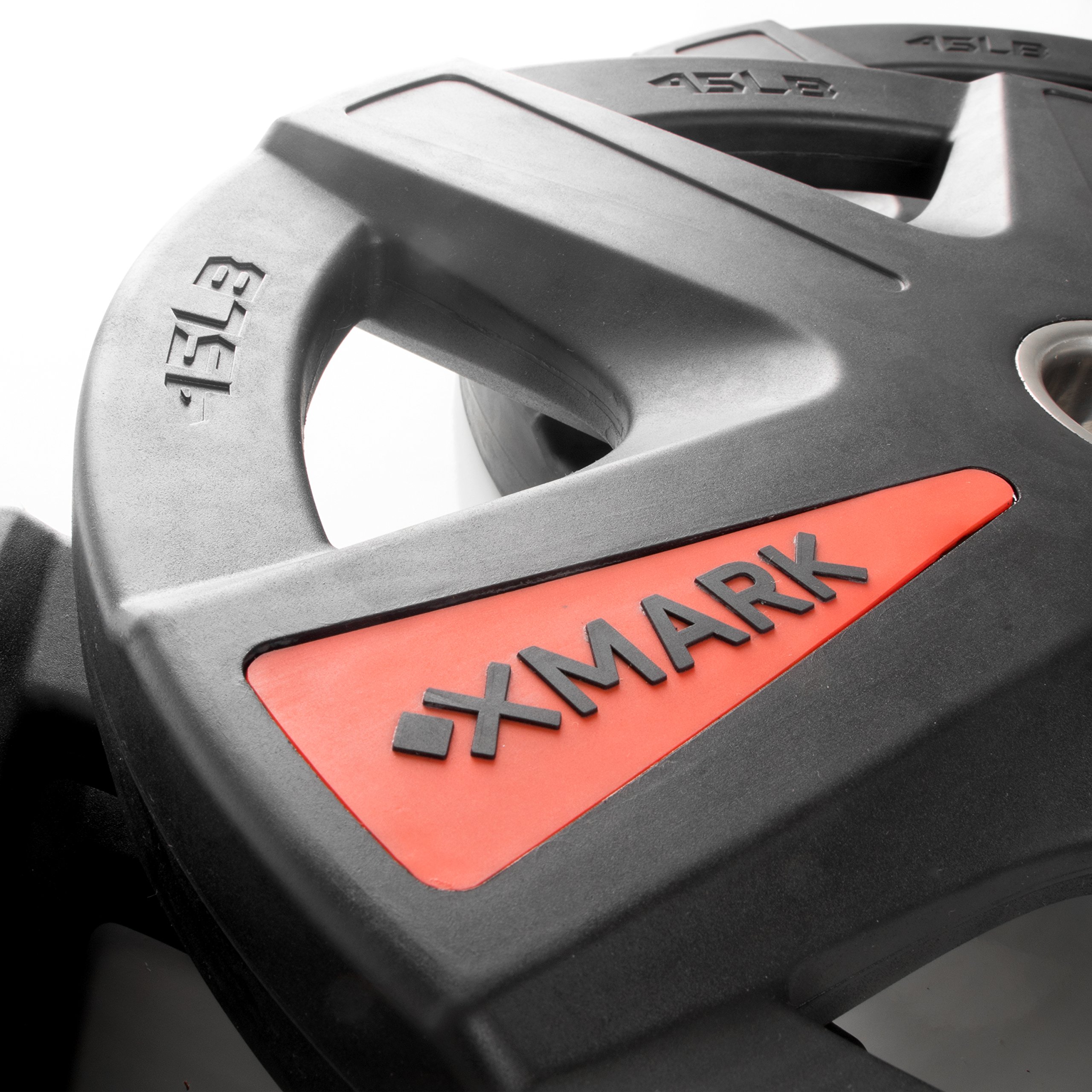 XMark TEXAS STAR 45 lb Single Olympic Plate, Patented Design, One-Year Warranty, Olympic Weight Plate