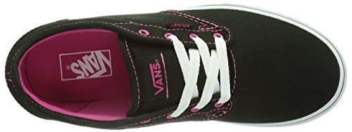 Vans Atwood Girl Shoes Canvas Black Pink Sneakers (11.0 Little Kid)