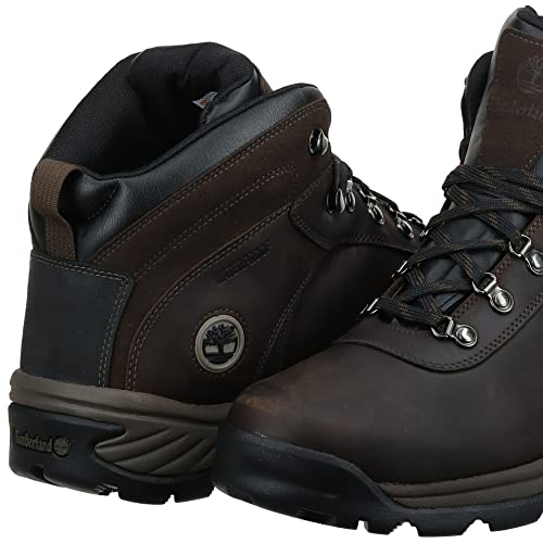 Timberland mens Flume Mid Waterproof Hiking Boot, Dark Brown, 8.5 US