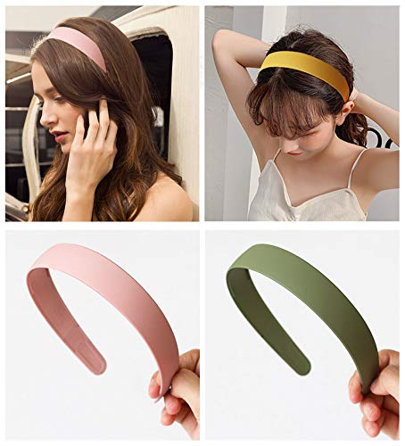 Yazon 25mm Plastic Headbands For Women Girls Simple Hard Headbands with Teeth Plain Winter Headbands For Kids Teens 12pcs