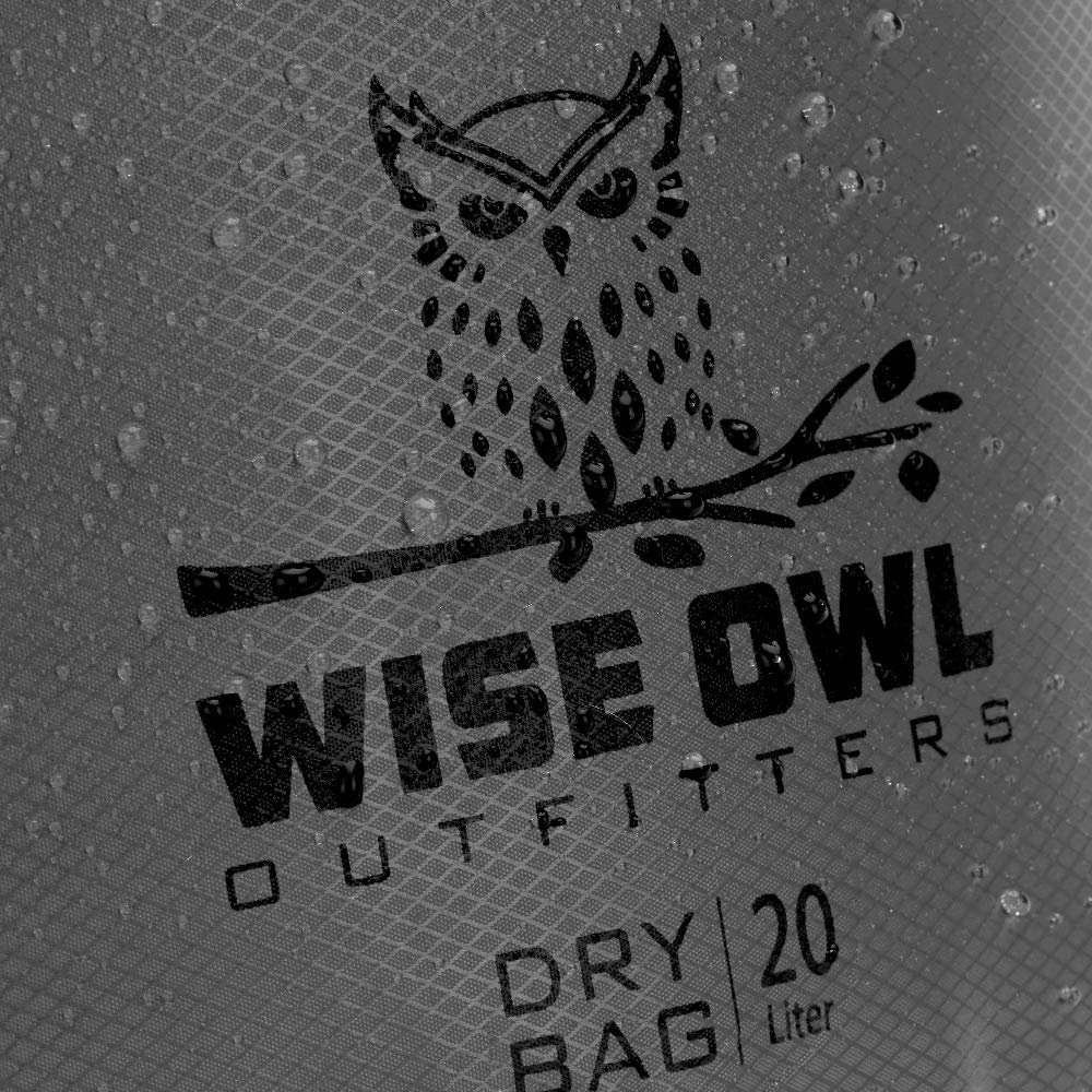 Wise Owl Outfitters Waterproof Dry Bag - Fully Submersible Ultra Lightweight Airtight Bags - 1pk or 3pk, 5L, 10L & 20L Sizes - Diamond Ripstop Roll Top Drybags for Camping, Kayaking & Backpacking